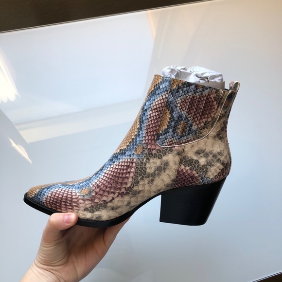 A Rider Girl | Shoes | Multi Color Snake Print Booties | Poshmark